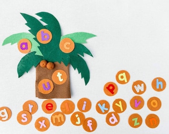 Chicka Chicka Boom Boom Felt / Flannel Board Story. Alphabet Letters - Etsy