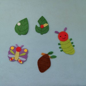 The Very Hungry Caterpillar Felt Food Set/finger Puppet/felt Board ...