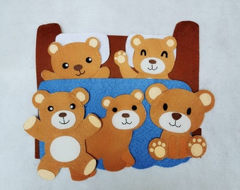 Five in the Bed Felt Board Set - Etsy