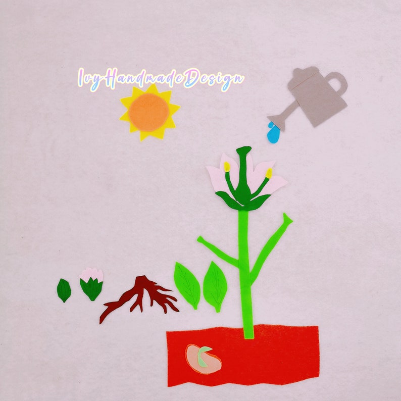 Parts of Flowers Felt Story/out in Garden Flannel Board/spring/plant ...