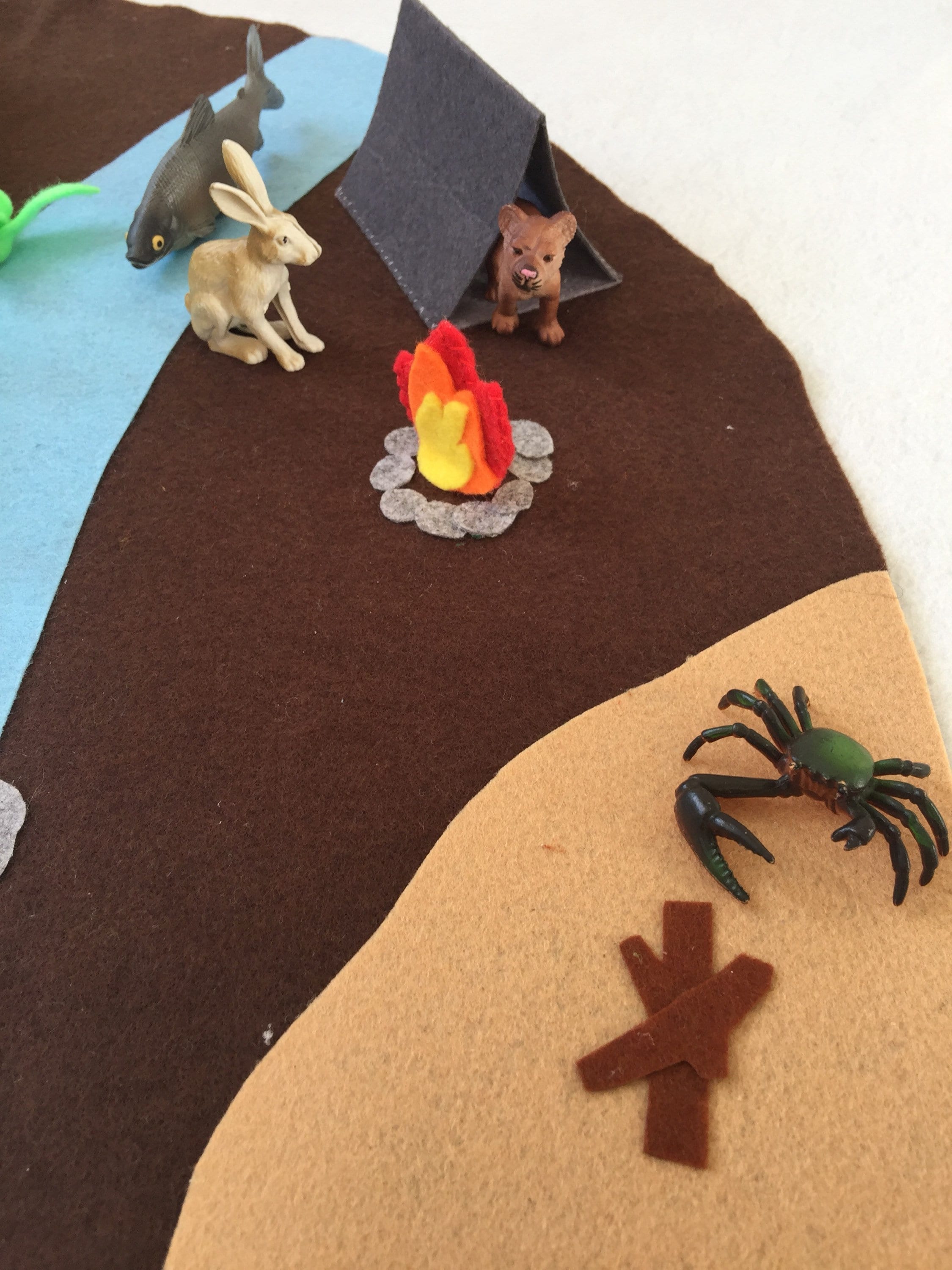 3D Felt Safari Large Play Mat/a Roll-up Safari Animal Themed - Etsy