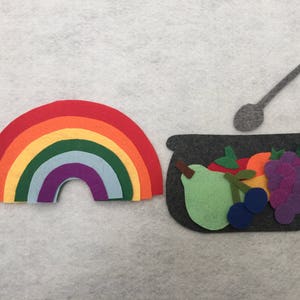 Rainbow Stew Felt Story/rainbow Puzzle//rainbow Colors Felt Story ...