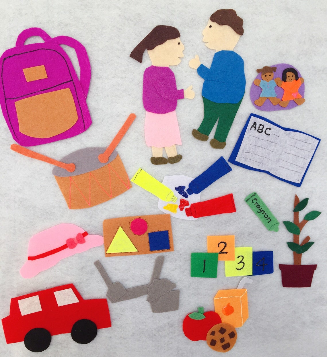 Mouse's First Day of School Felt Story/flannel Board/preschool/teacher ...