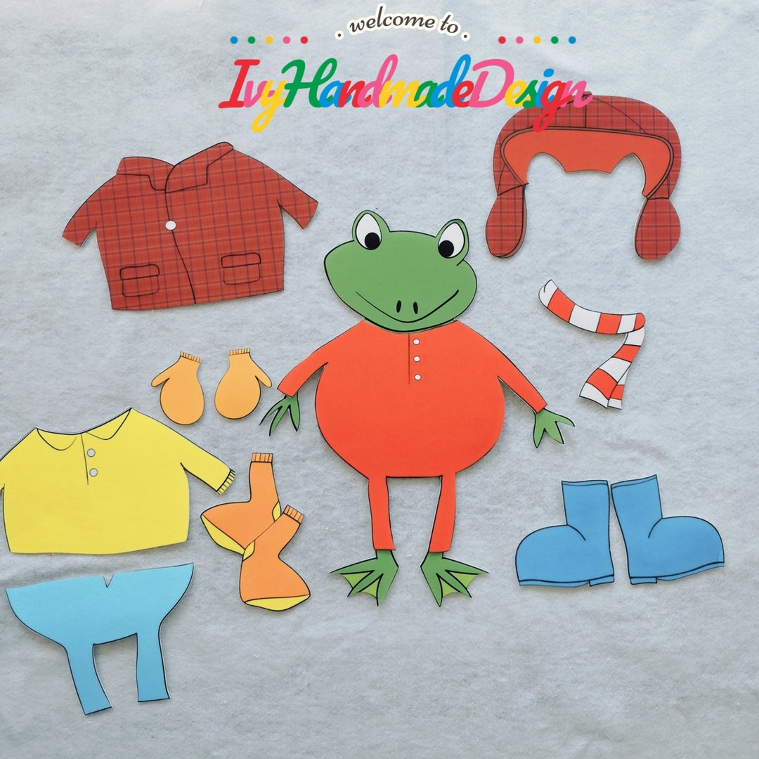 Froggy Gets Dressed Felt Board Activity/flannel Board/imagination ...