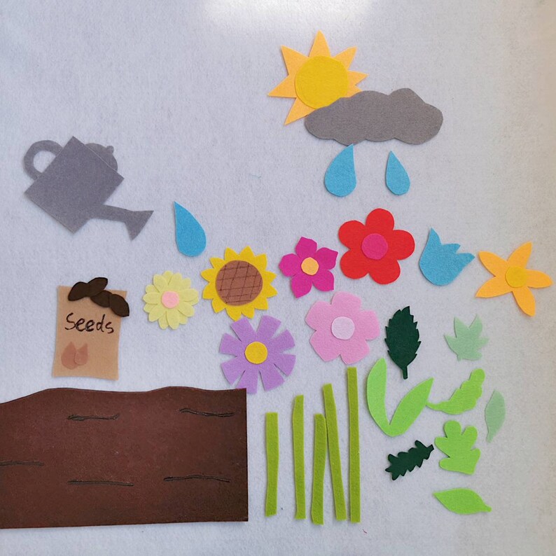 Grow a Plant Flannel Board/flowers Felt Story/out in - Etsy