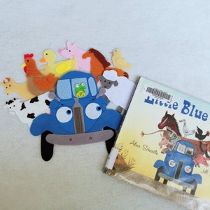 Little Blue Truck Farm Animals Felt Story Activity/construction Truck ...