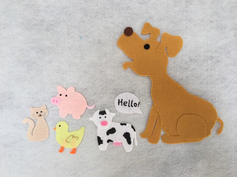 Bark, George Felt Story Set/teaching Resource/flannel Board/felt Board ...
