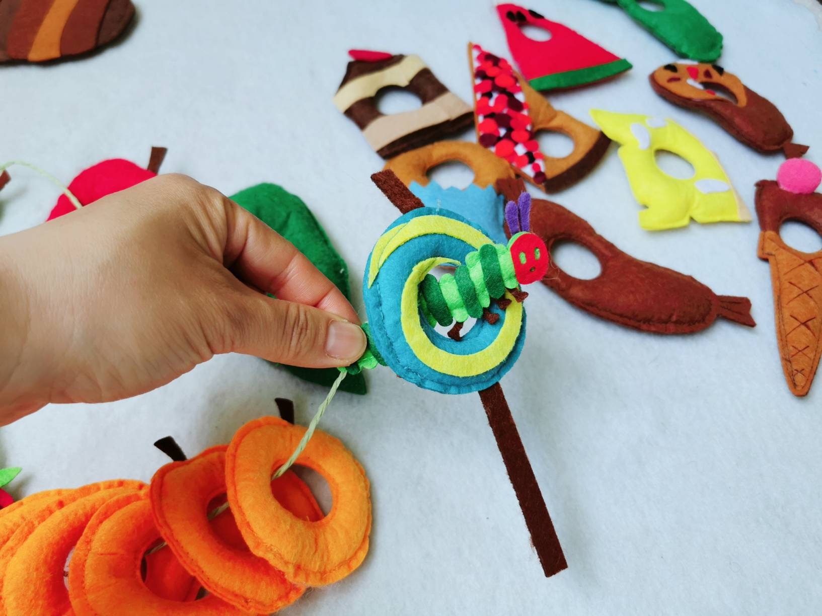 3D the Very Hungry Caterpillar Felt Food Set/felt - Etsy UK