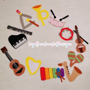 Orchestra Instrument Felt Flannel Board/photo Props/nursery Decor/music ...
