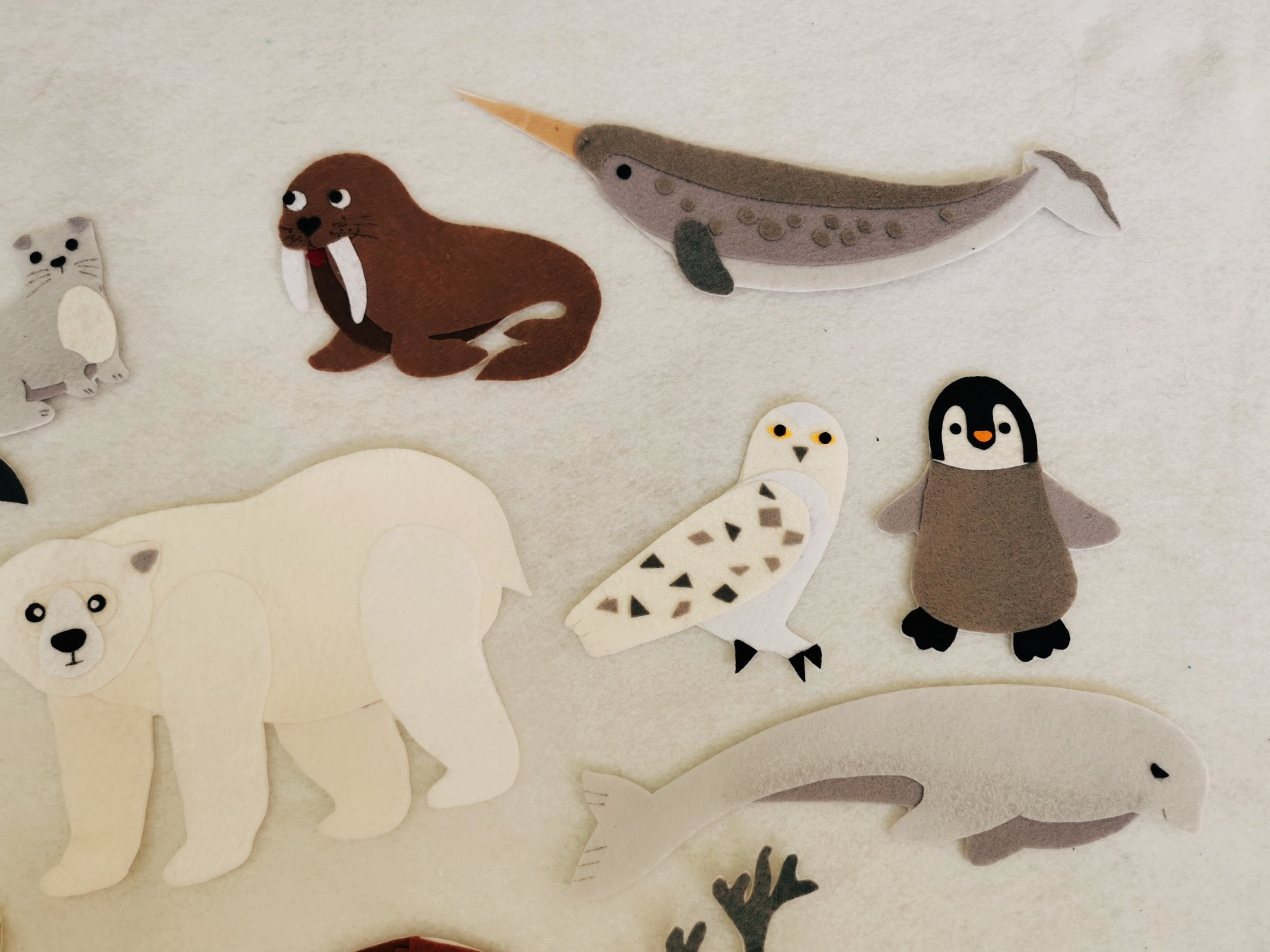 Arctic Animals Felt Story/preschool Flannel Board Winter Theme - Etsy