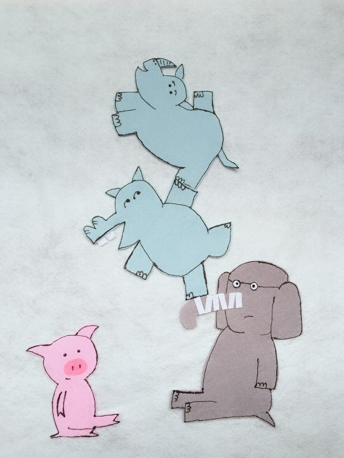 I Broke My Trunk/an Elephant and Piggie Felt Story/flannel | Etsy Canada