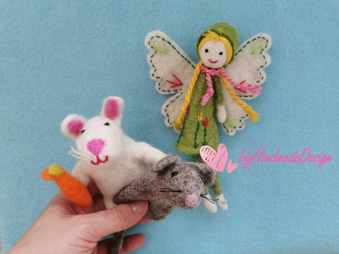 Little Bunny Foo Foo Finger Puppet Set/felt Story/nursery Rhyme/pretend ...