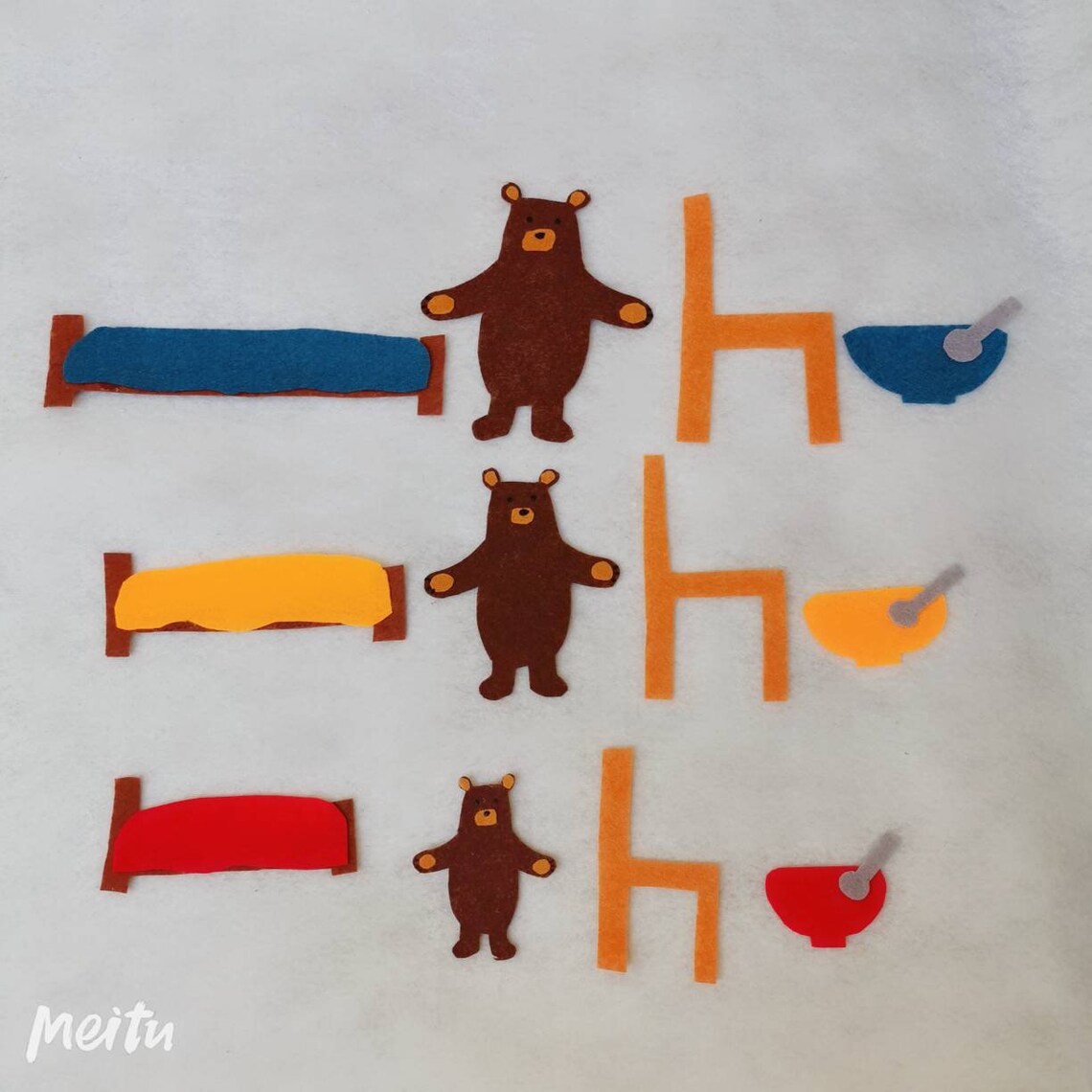 Goldilocks and the Three Bears Felt Story/preschool/circle Time ...