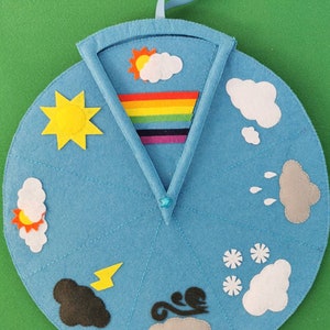 Weather Calendar/montessori Weather Wheel Game/weather Chart Felt Board ...