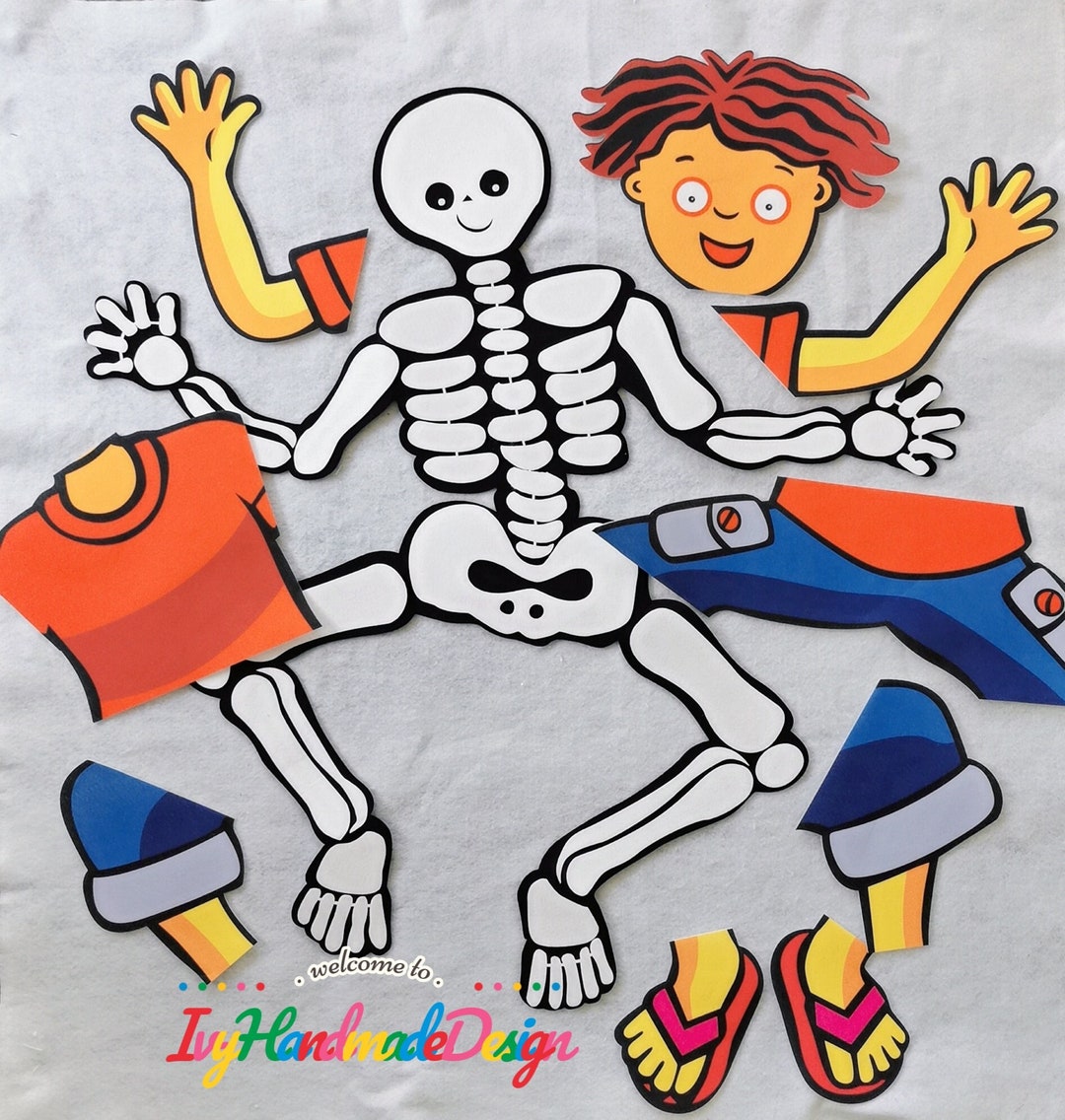 Dry Bones/skeleton Dance/laser Cut Flannel Board/body/science/human ...