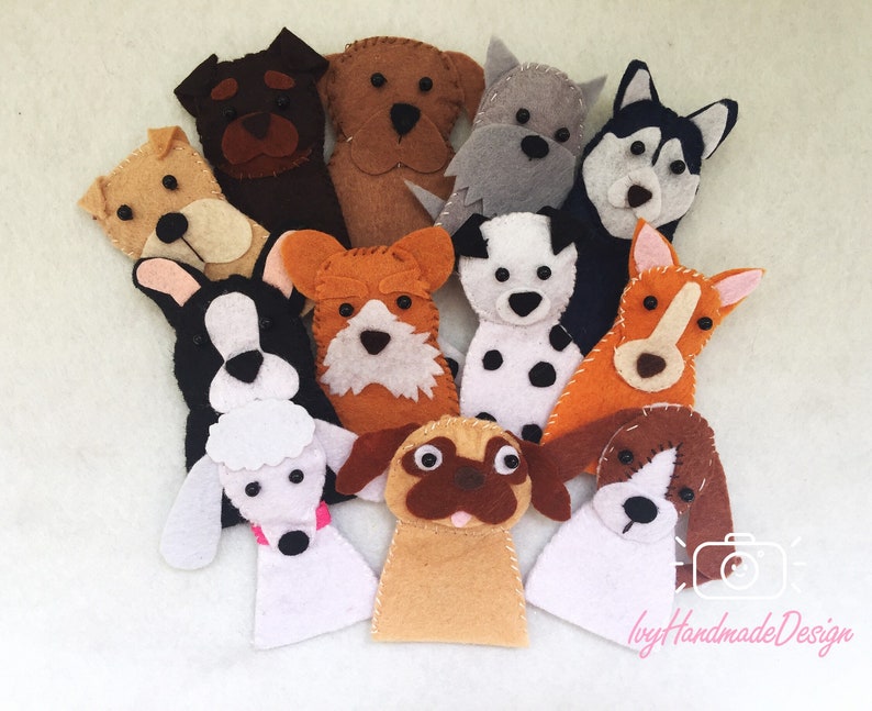 Dog Felt Finger Puppet/custom Your Dog/personalized - Etsy