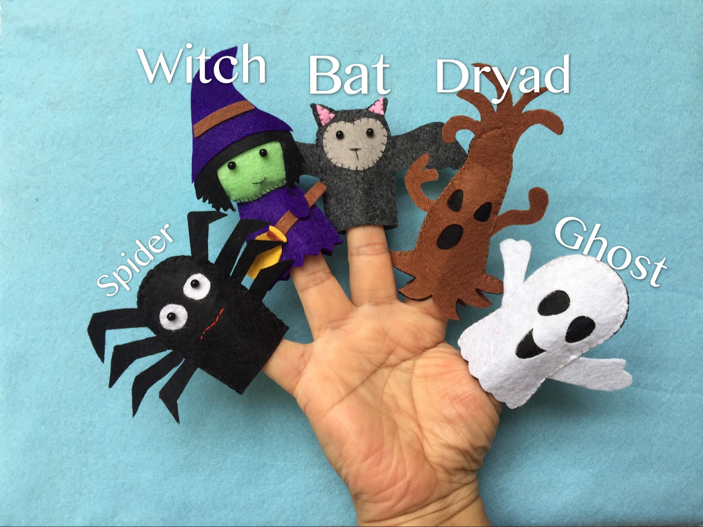 Halloween Felt Finger Puppet/big Pumpkin Story Telling Prop/witch ...