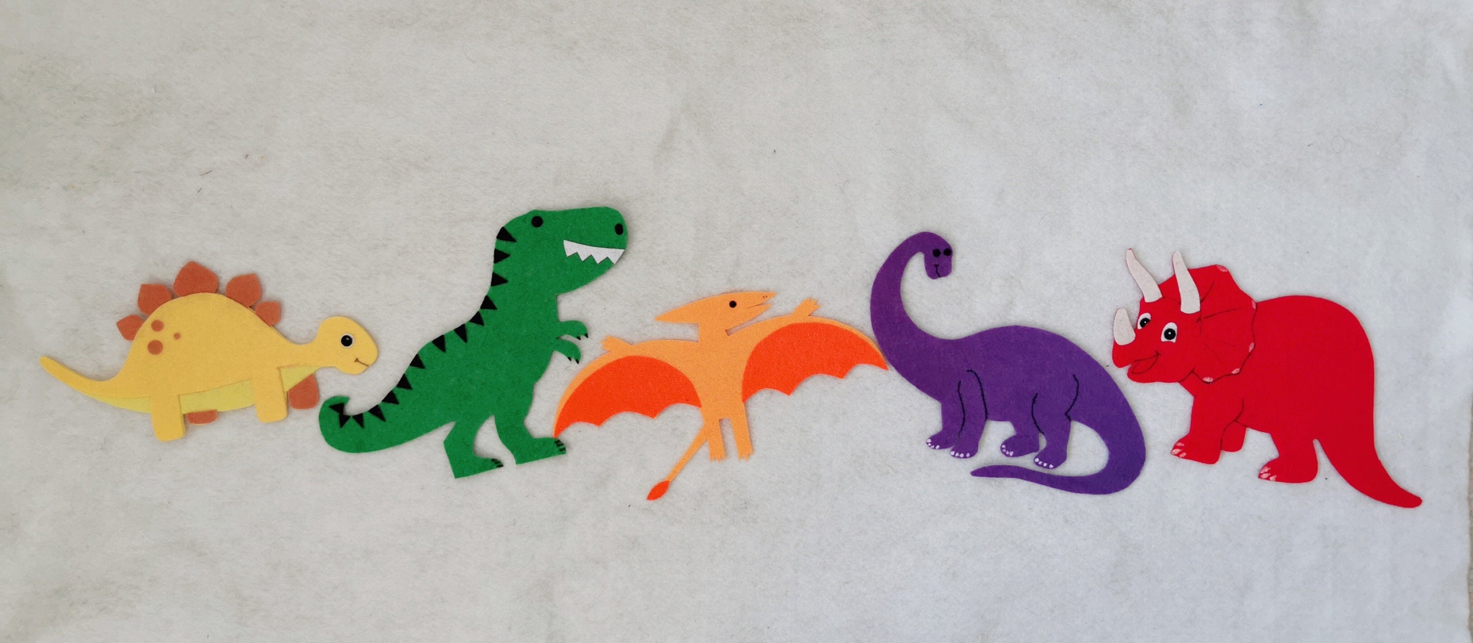 Five Little Dinosaurs Felt Story/ece/kid Dino Song Circle - Etsy