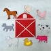 Who's Behind Barn Door Game/farm Animal Felt Board Story/flannel Board ...