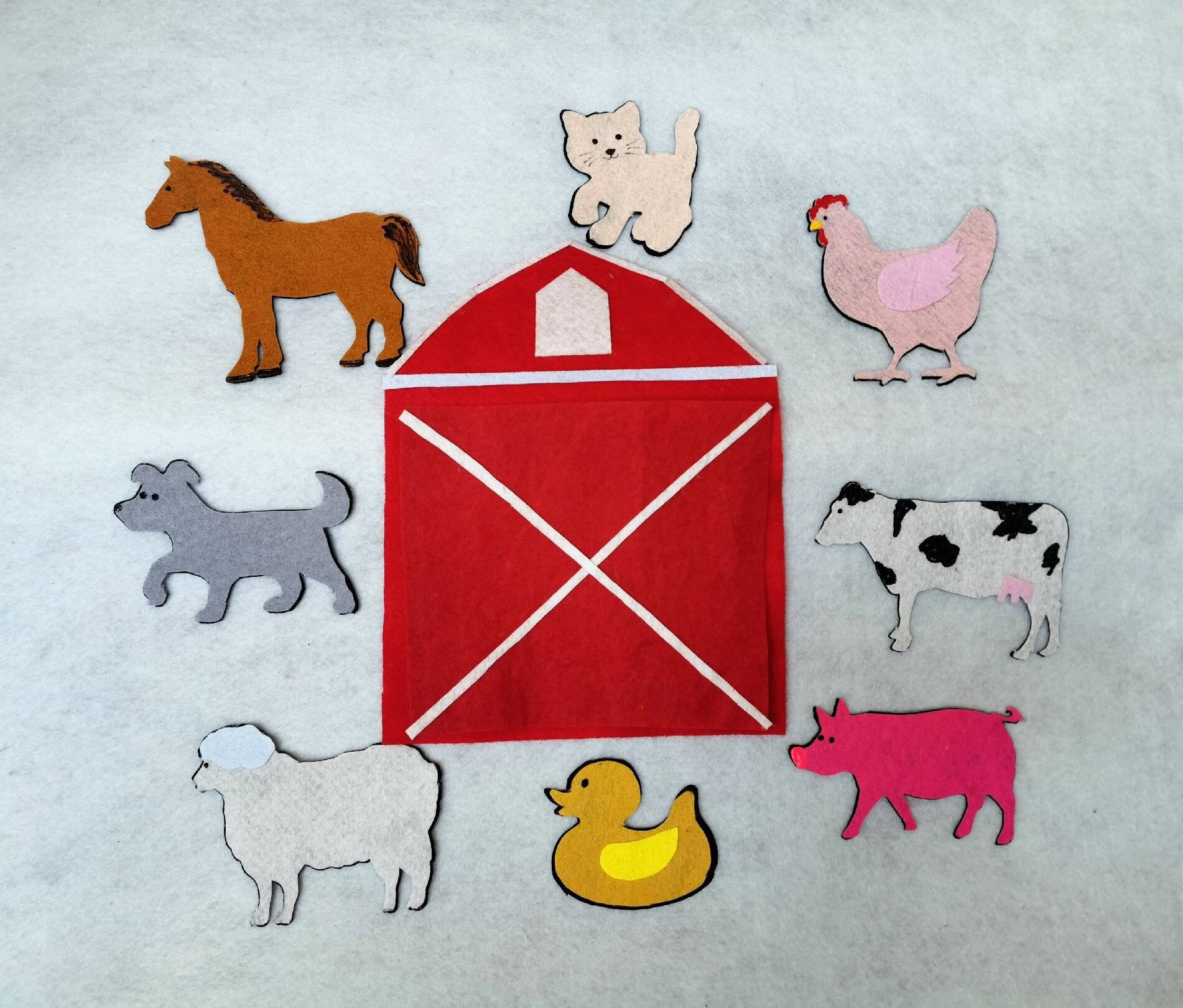 Who's Behind Barn Door Game/farm Animal Felt Board - Etsy Canada