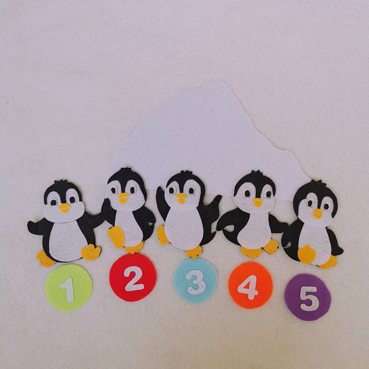 Five Little Penguins Felt Story/circle Time/winter Theme | Etsy