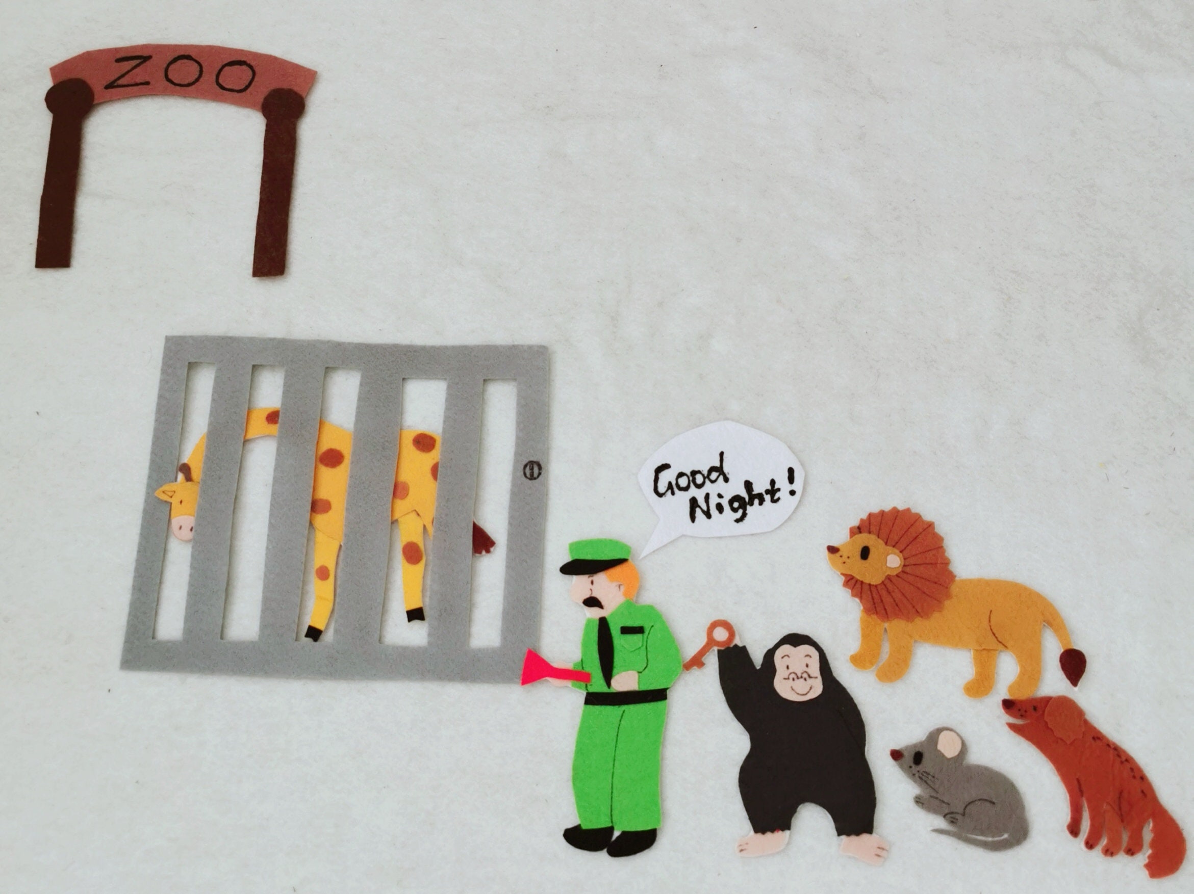 Good Night Gorilla Felt Board Story/and Friends Say Goodnight - Etsy