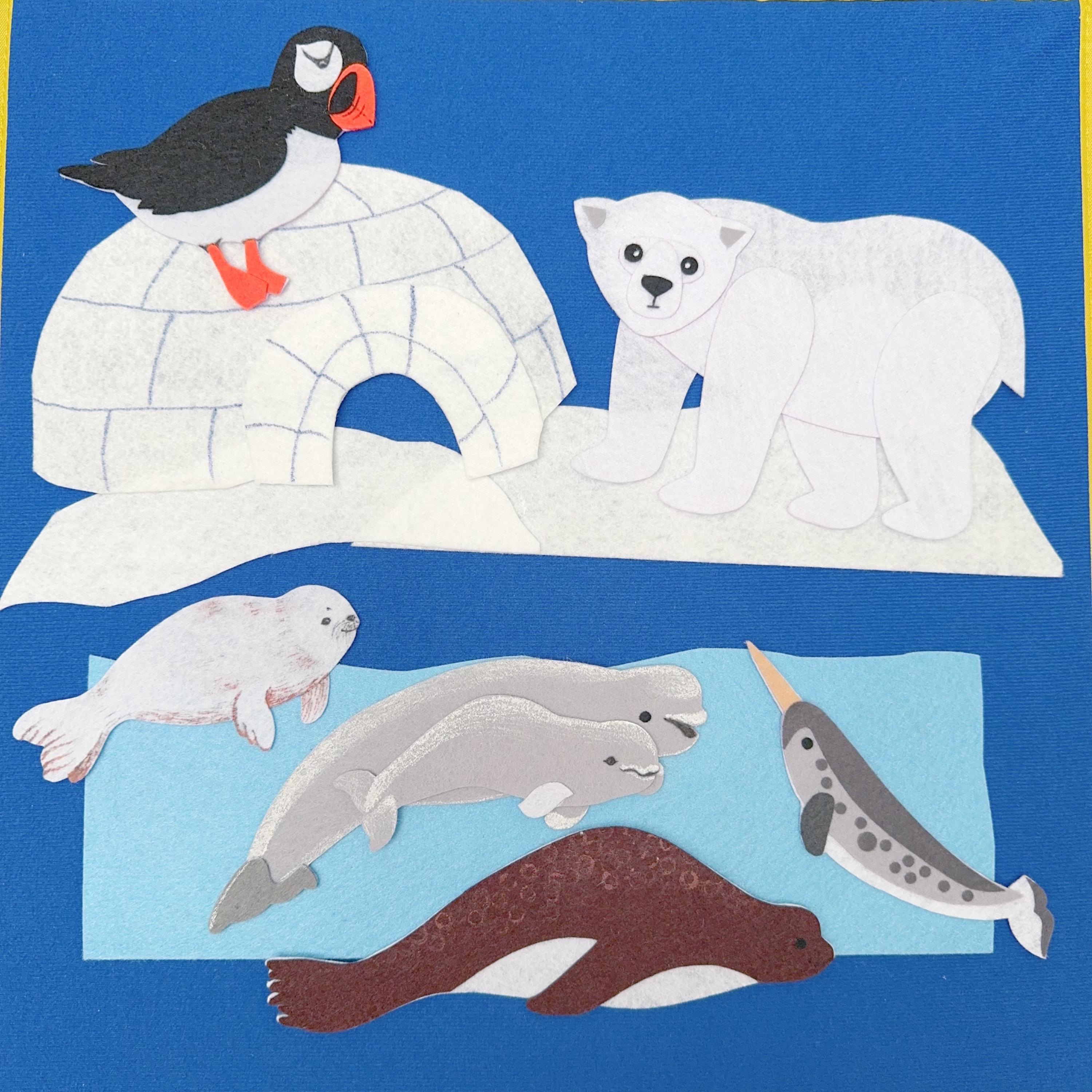 Baby Beluga/arctic Animal Felt Story/preschool Flannel Board Winter ...