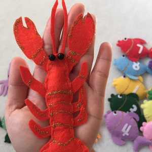 Magnetic Fishing Game/felt Sea Animals With Fishing Rob/sensory Toy ...