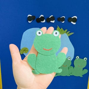 Five Little Speckled Frogs Felt Board Activity Set/ Flannel Board ...