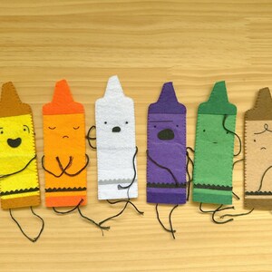 The Crayons' Book Felt Story/preschool Flannel Board/finger Puppet ...