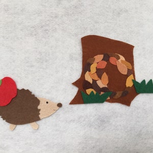 Apple Trouble Felt Story/hedgehog Flannel Board/animal/circle | Etsy