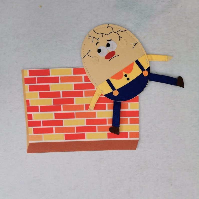 Humpty Dumpty Sat on a Wall Laser Cut Felt Story/hand - Etsy
