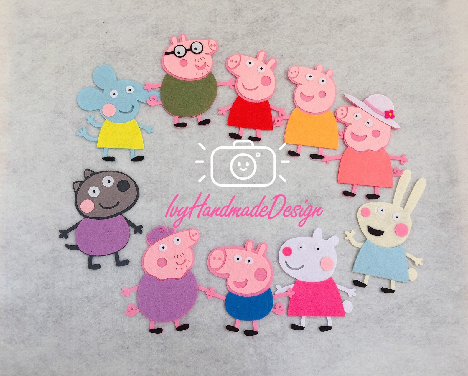 Peppa Pig Felt Toy Set/felt Board Pig/peppa Family Play - Etsy Canada
