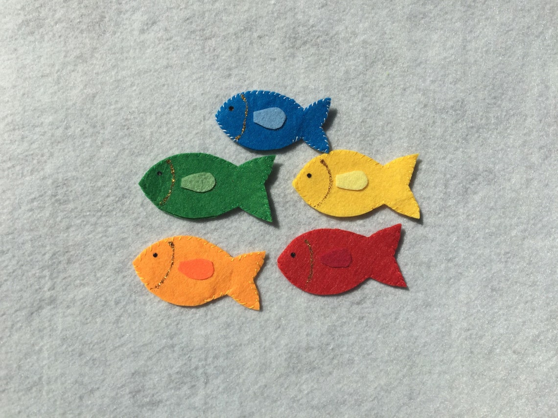 5 Little Fish Swimming in the Sea Felt Board Activity Felt - Etsy Canada