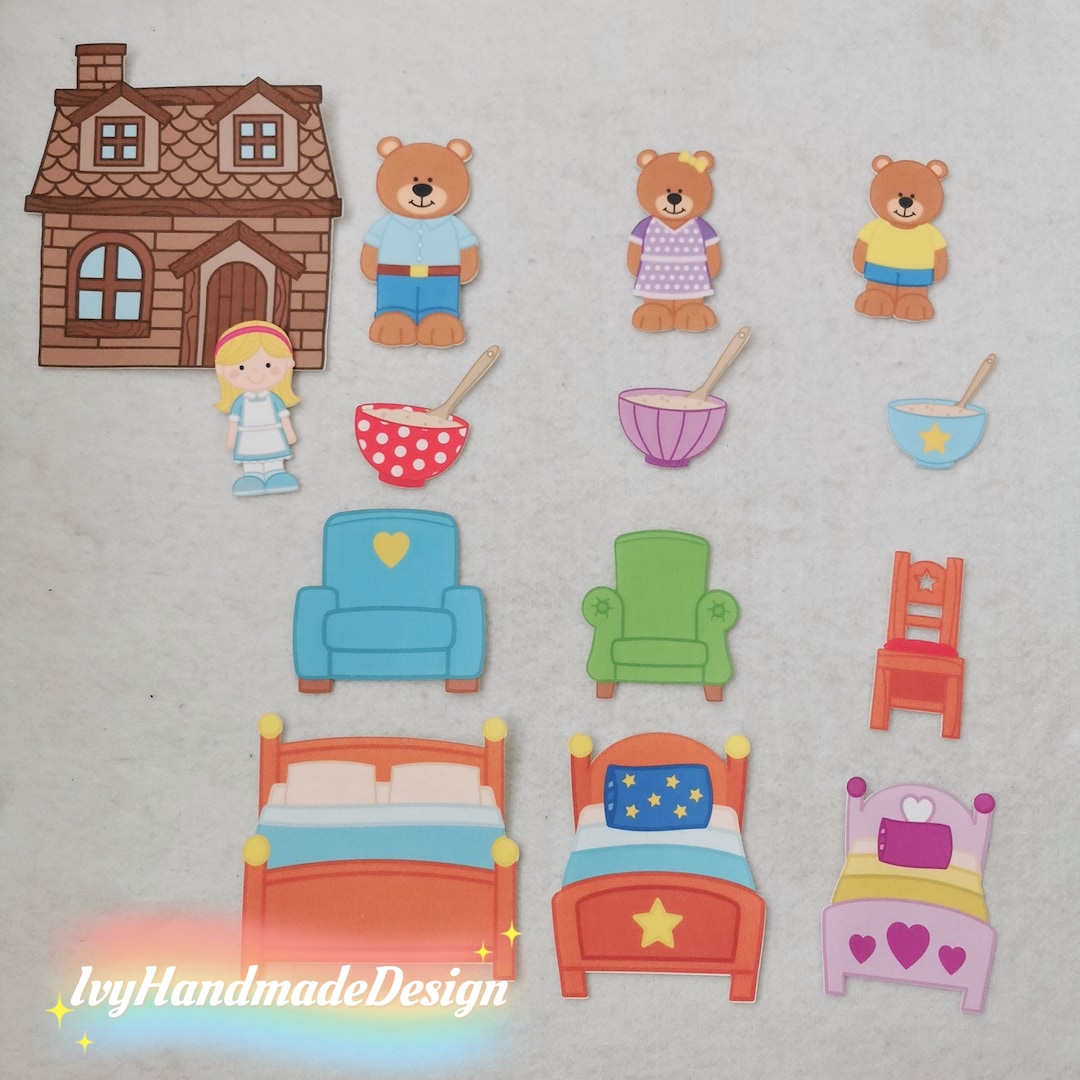 Goldilocks and the Three Bears Felt Story/preschool/circle Time ...
