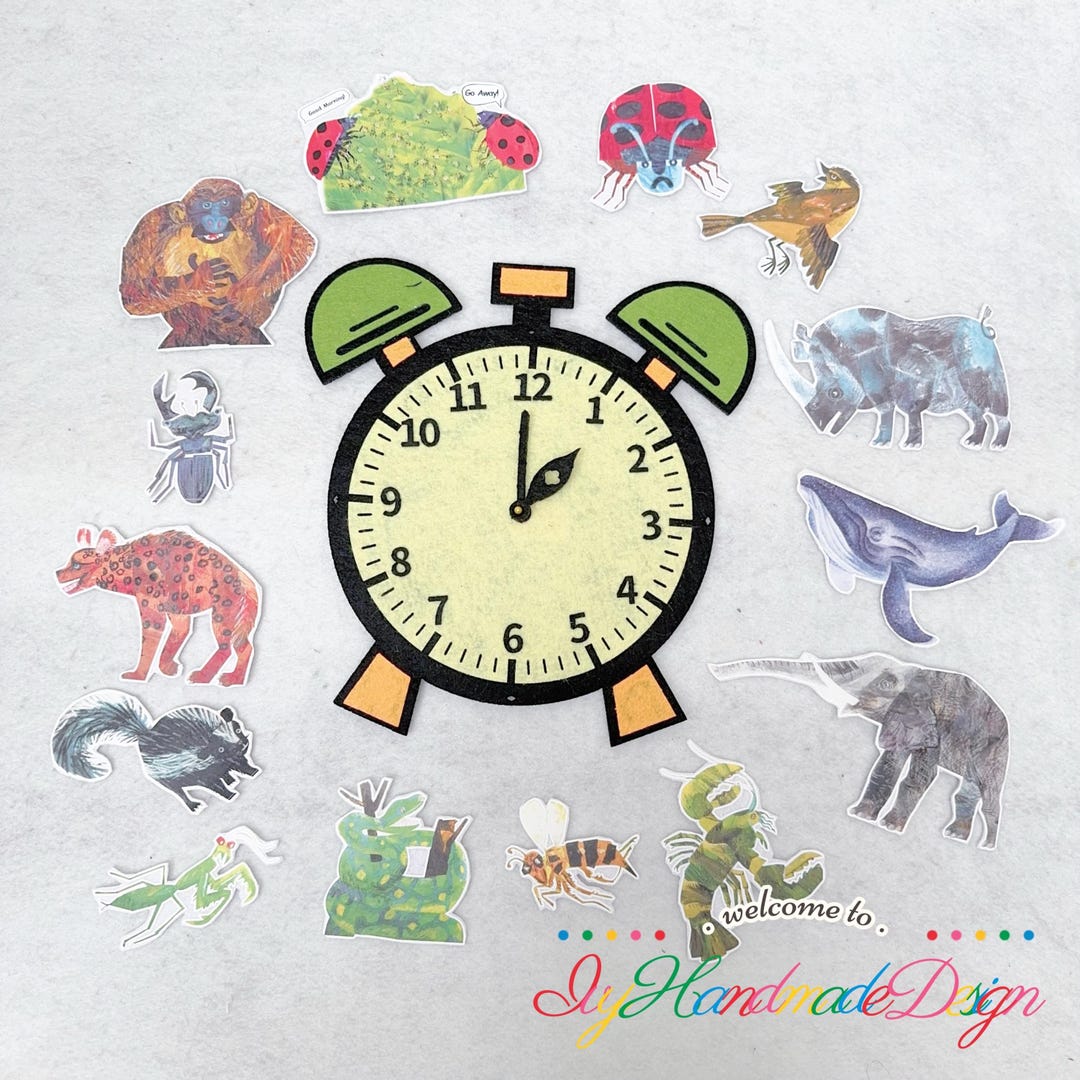 The Grouchy Ladybug Felt Board Story/flannel Board/tell Time Learning ...