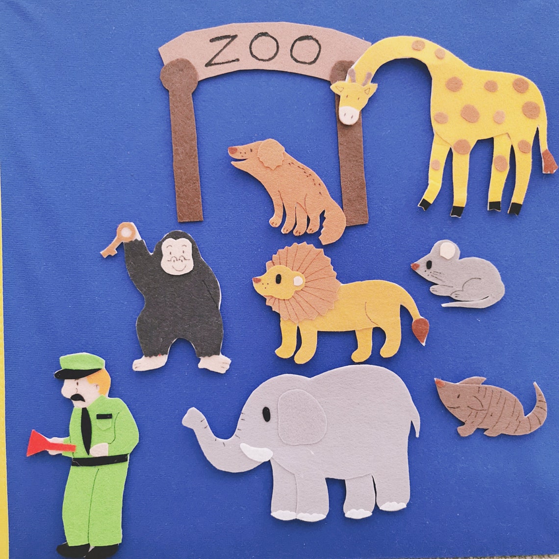 Good Night Gorilla Felt Board Story/and Friends Say Goodnight - Etsy