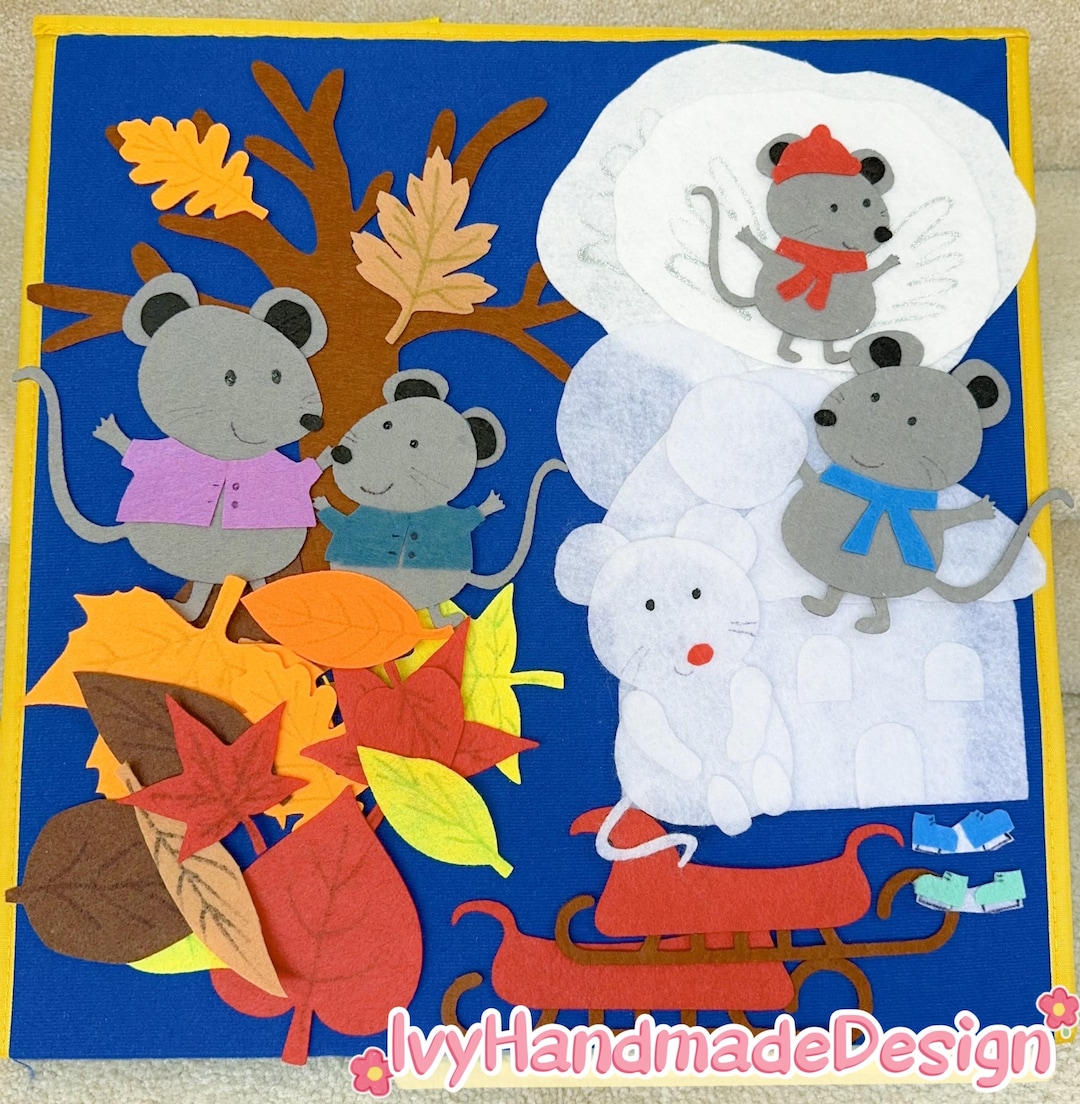 Mouse's First Fall Felt Story/mouse's First Snow Season Flannel Board ...