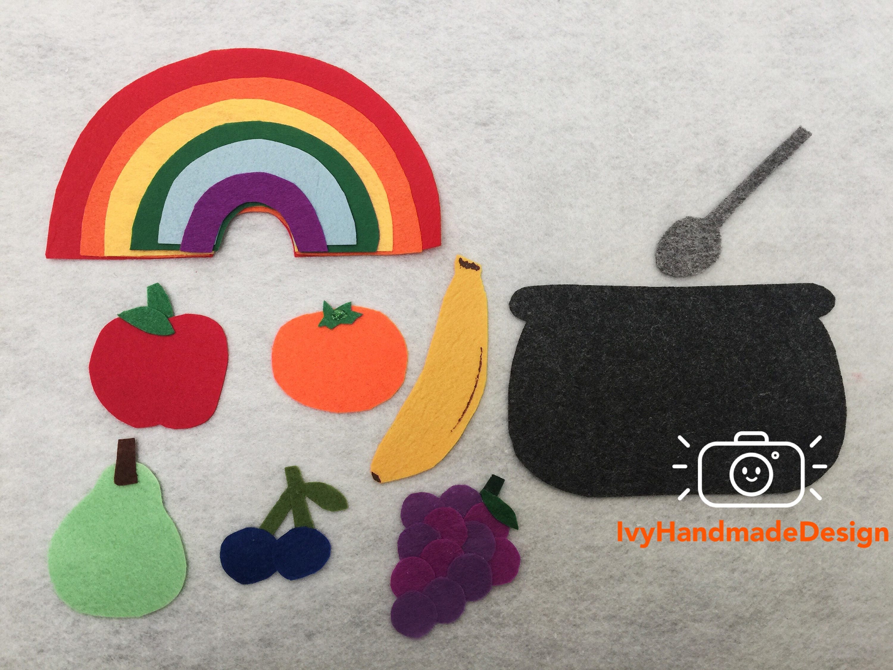 Rainbow Stew Felt Story/rainbow Puzzle//rainbow Colors Felt - Etsy Canada