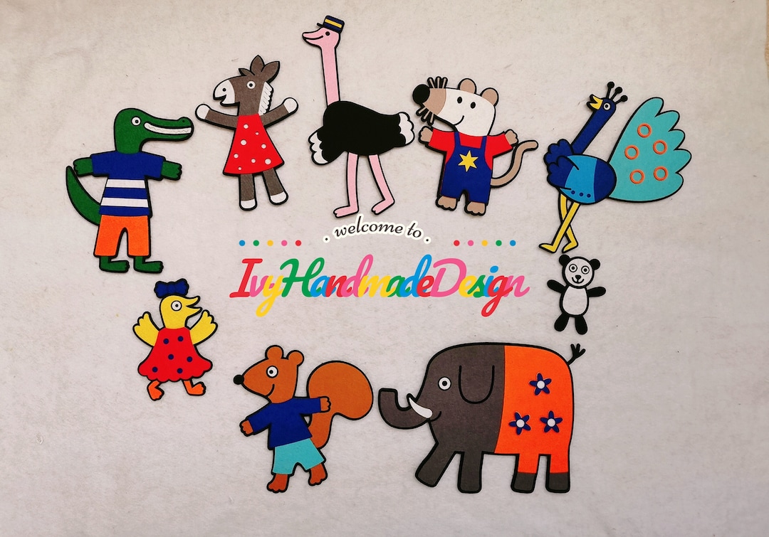 Maisy Mouse Friends Laser Cut Felt Story/flannel Board/preschool ...