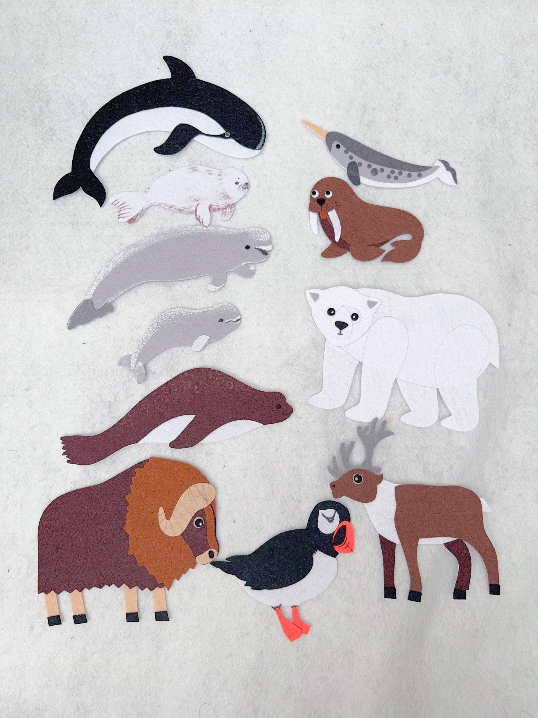 Baby Beluga/arctic Animal Felt Story/preschool Flannel Board Winter ...
