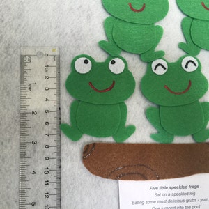 Five Little Speckled Frogs Felt Board Activity Set/ Flannel Board ...