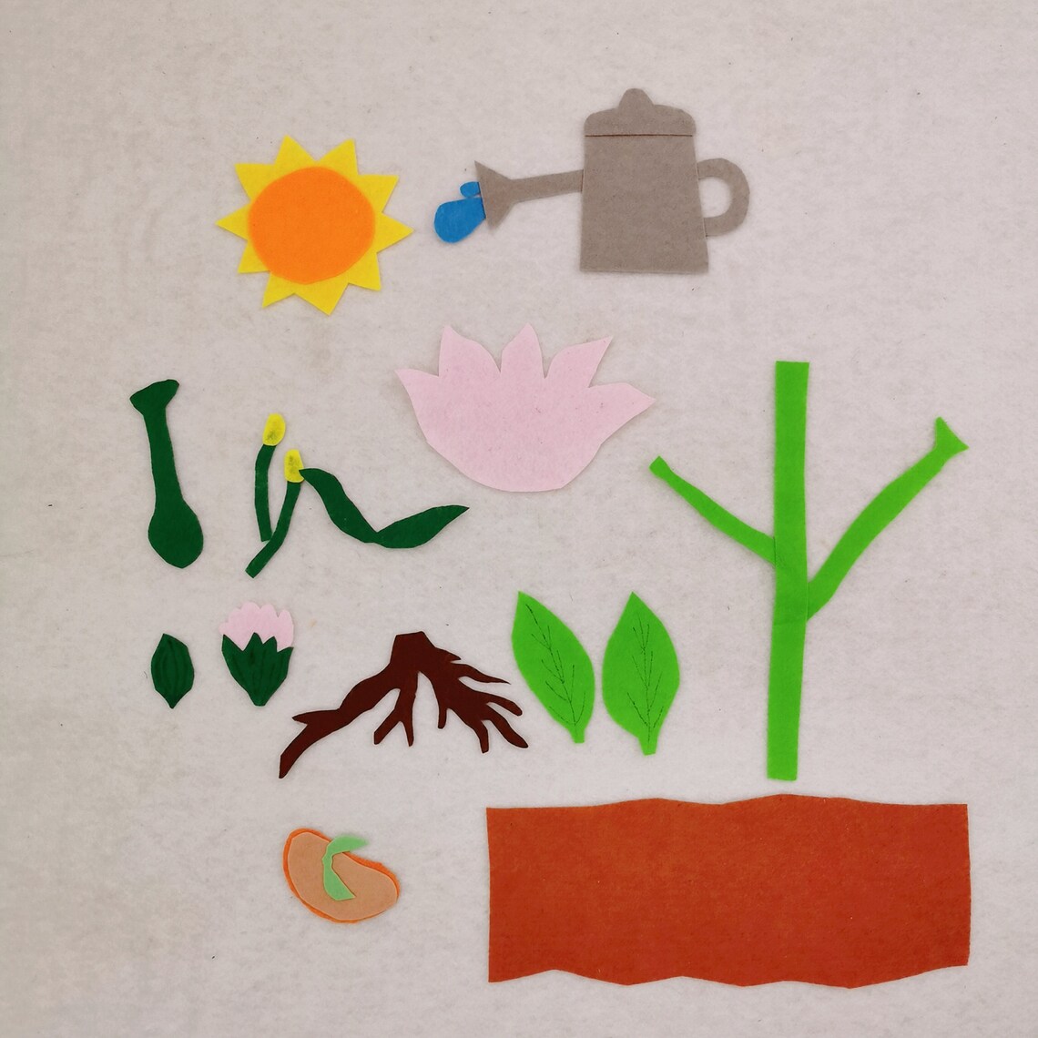 Parts of Flowers Felt Story/out in Garden Flannel Board/spring/plant ...