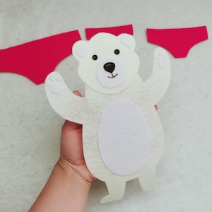 Polar Bear Underwear Flannel Board Set/felt Story/circle Time ...