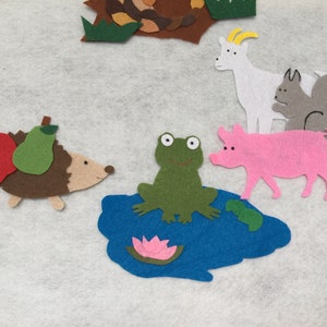 Apple Trouble Felt Story/hedgehog Flannel Board/animal/circle | Etsy