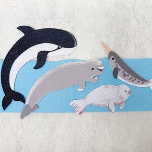 Baby Beluga/arctic Animal Felt Story/preschool Flannel Board Winter ...