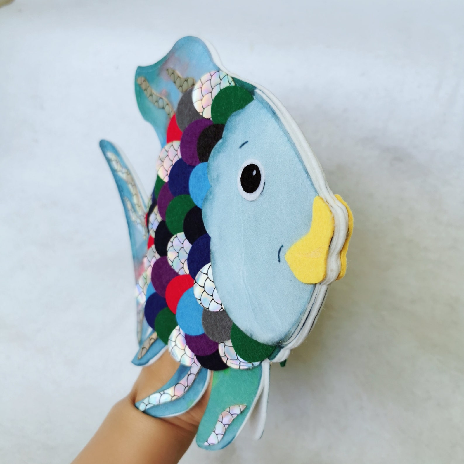 The Rainbow Fish Children Story Felt Hand Puppet/imagination/preschool ...