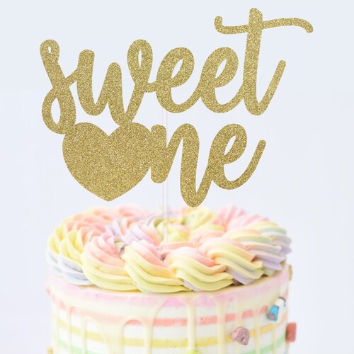 Sweet One Birthday Cake Topper Valentines Day - Etsy