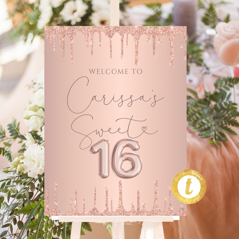 Sweet 16 Welcome Sign - Etsy