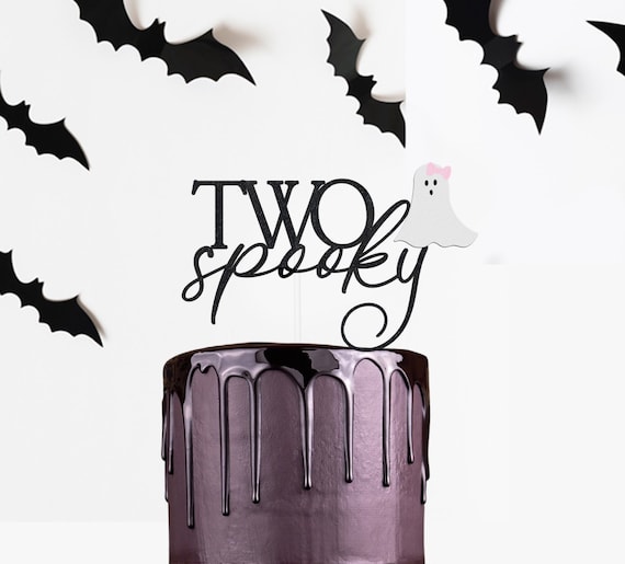 TWO Spooky Girl Ghost Cake Topper Girl Ghost With Bow Cake - Etsy